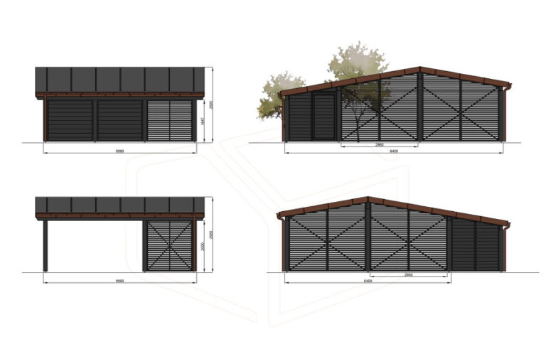 Hampton serien | Klassisk med rene linjer | Design din Moduo Carport